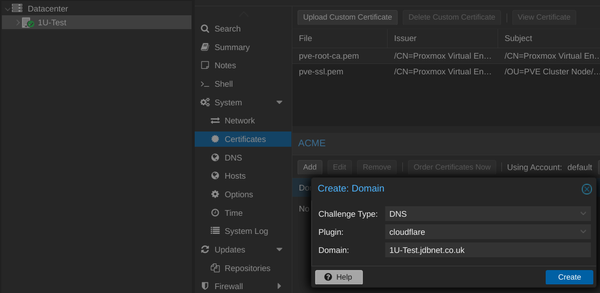 SSL Certificates for Proxmox through Cloudflare SSL Certificates for Proxmox through Cloudflare